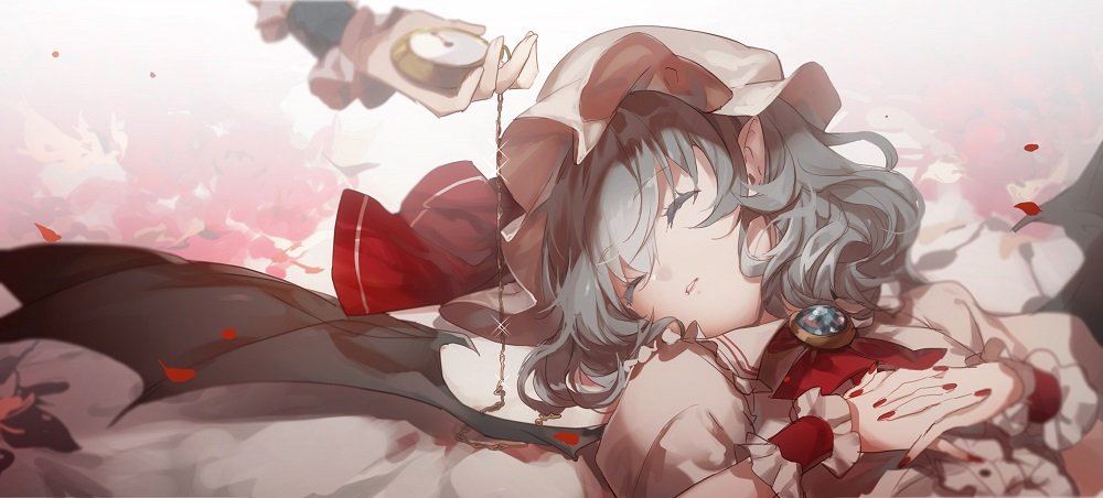 Safebooru 2girls Bat Wings Blue Hair Brooch Center Frills Closed Eyes 5474