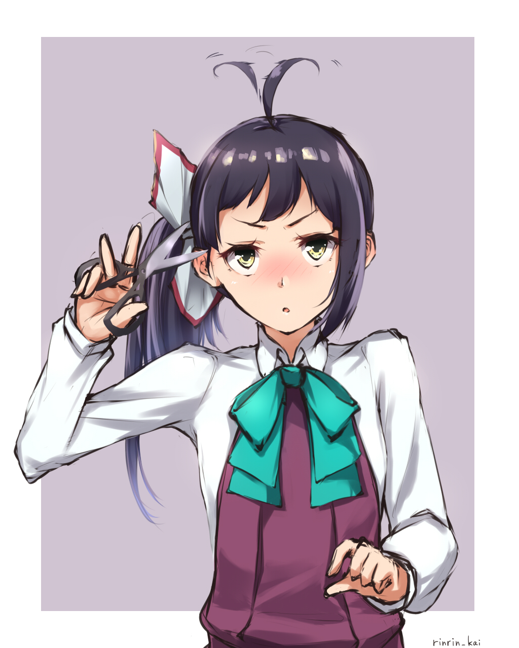 Safebooru - 1girl ahoge ahoge wag eyebrows fujinami (kantai collection ...