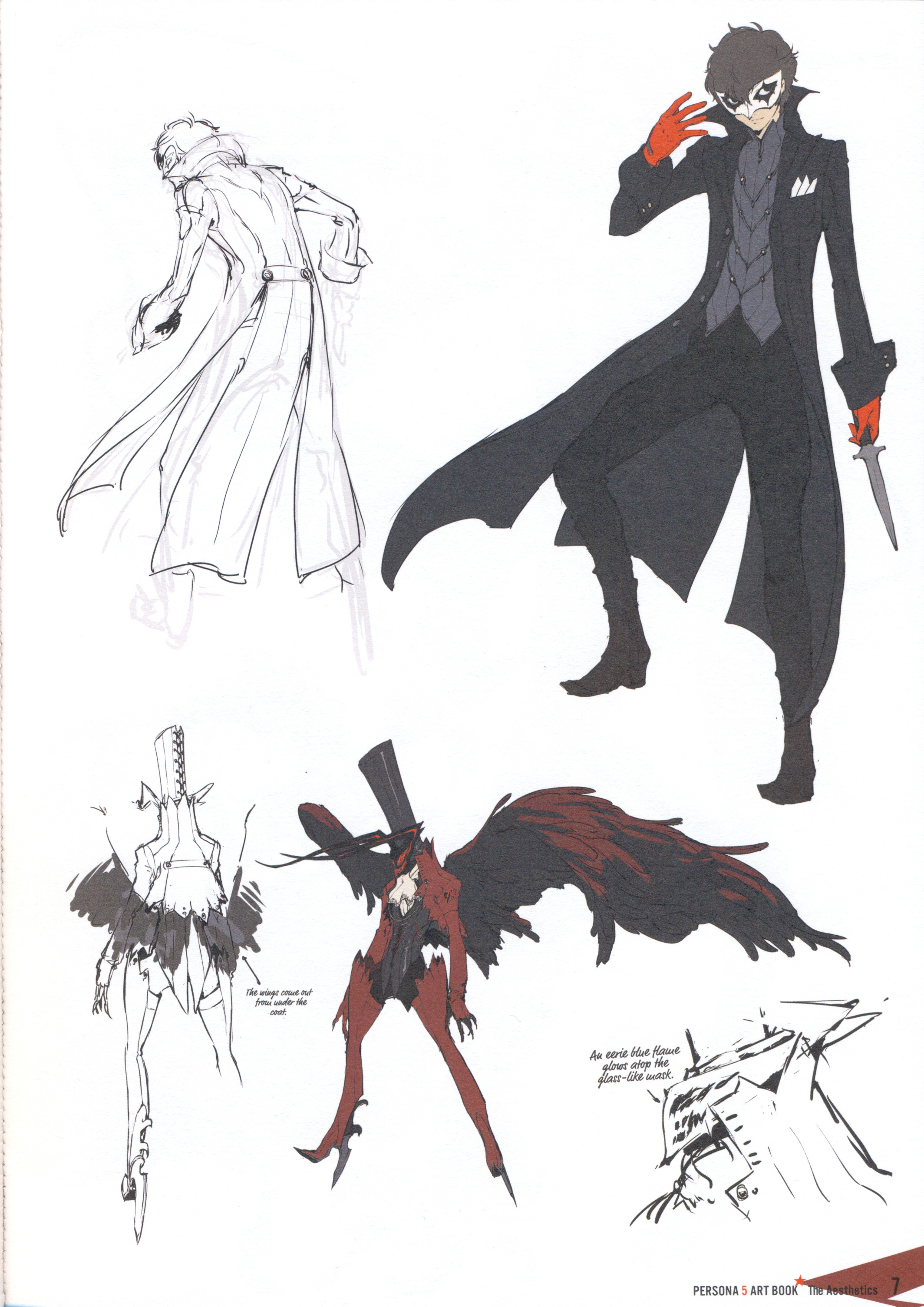 Safebooru - 1boy absurdres arsene (persona 5) black hair boots character sheet coattails cravat ...