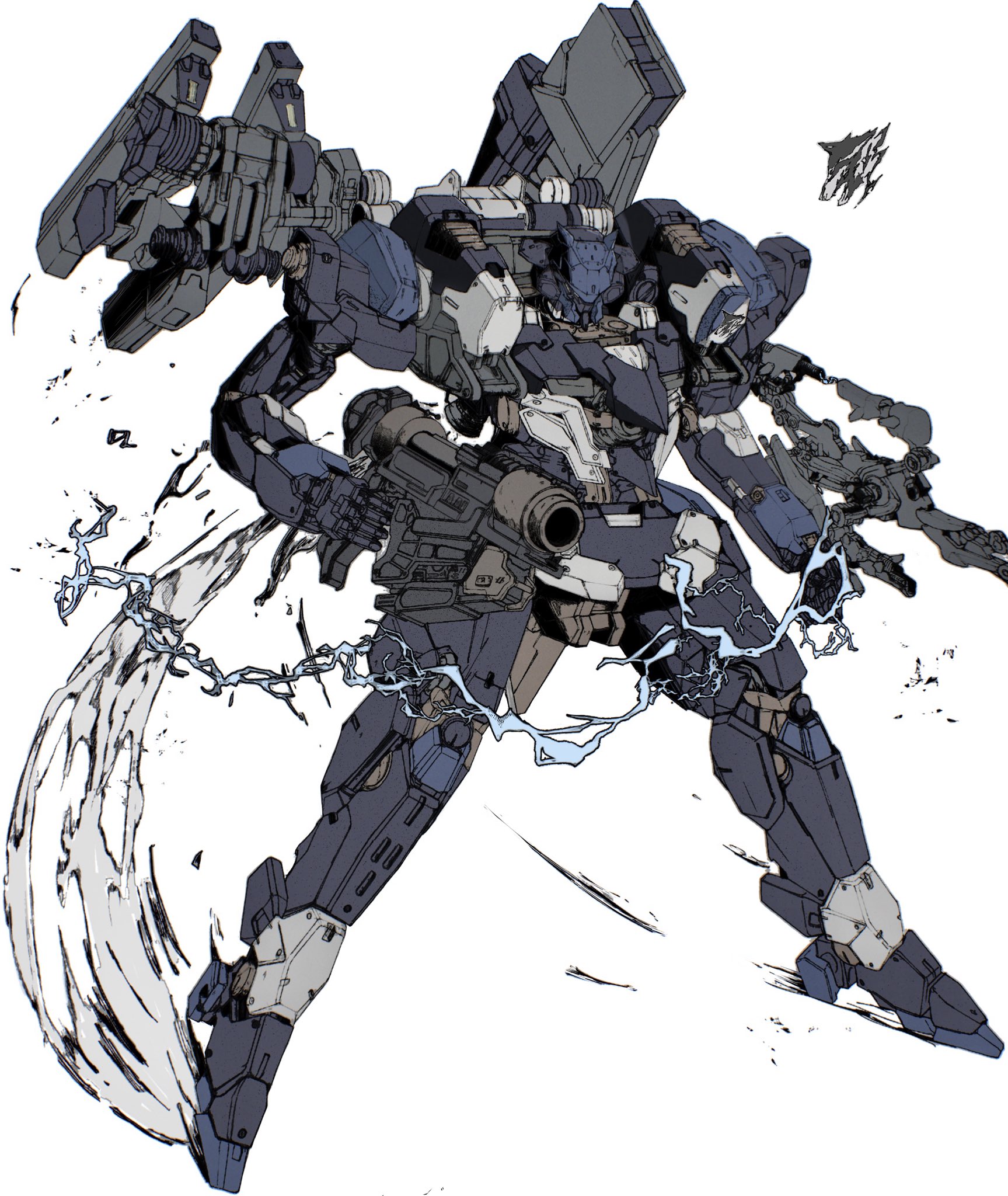 Safebooru - armored core armored core 6 electricity full body gun ...