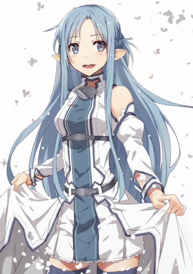 Safebooru - asuna (sao) asuna (sao-alo) blue eyes blue hair long hair sword art online warrior ...