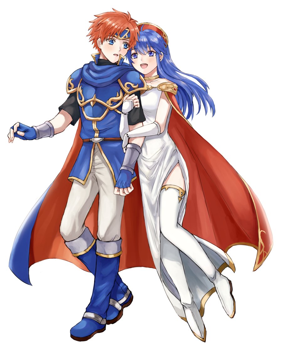 Safebooru - 1boy 1girl armor blue eyes blue hair blush cape couple dress fire emblem fire emblem ...