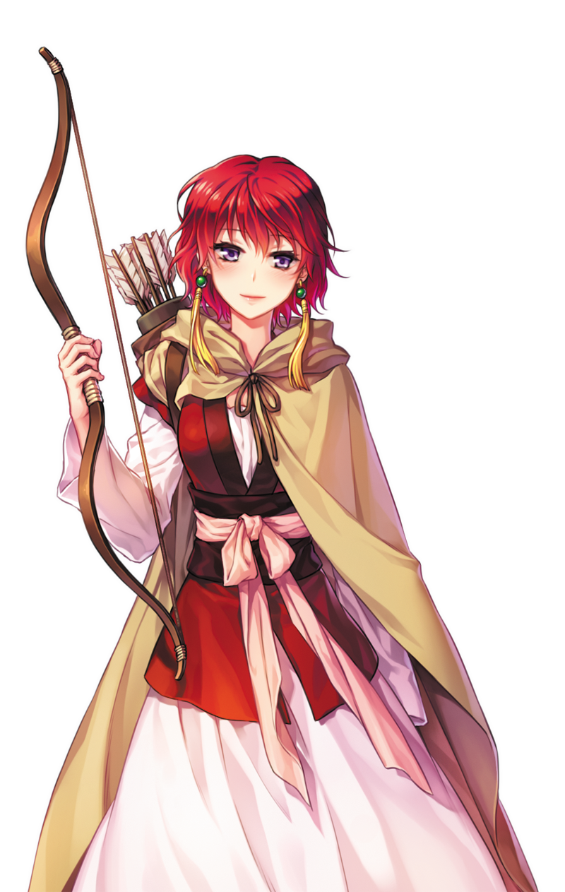 Safebooru - 1girl akatsuki no yona arrow bow (weapon) brown cape dress ...