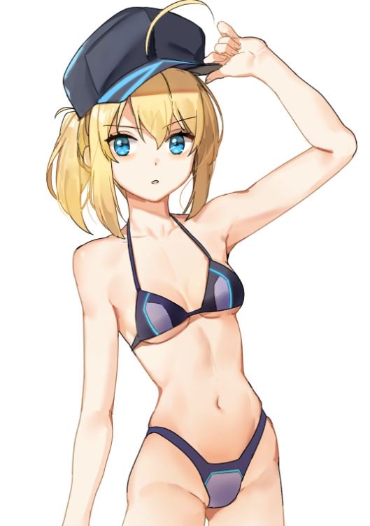 Safebooru - 1girl adapted costume ahoge arm up armpit peek artoria pendragon (all) bare ...
