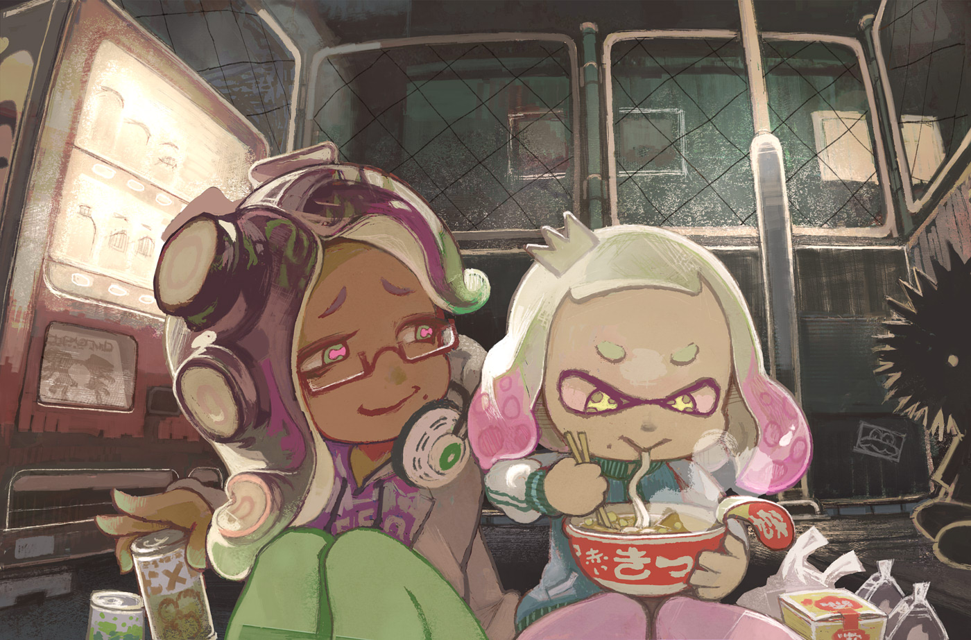 Safebooru - 2girls alternate costume catcar0983 dark-skinned female ...