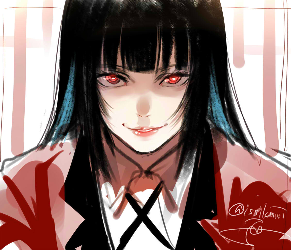 Safebooru - 1girl artist name bangs black hair blazer blunt bangs ...