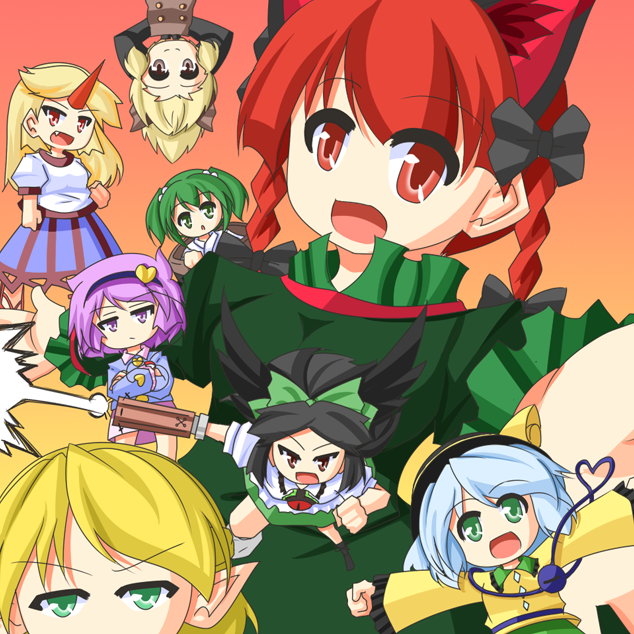 Safebooru - animal ears arm cannon blonde hair bow braid bucket cape cat ears colored everyone ...