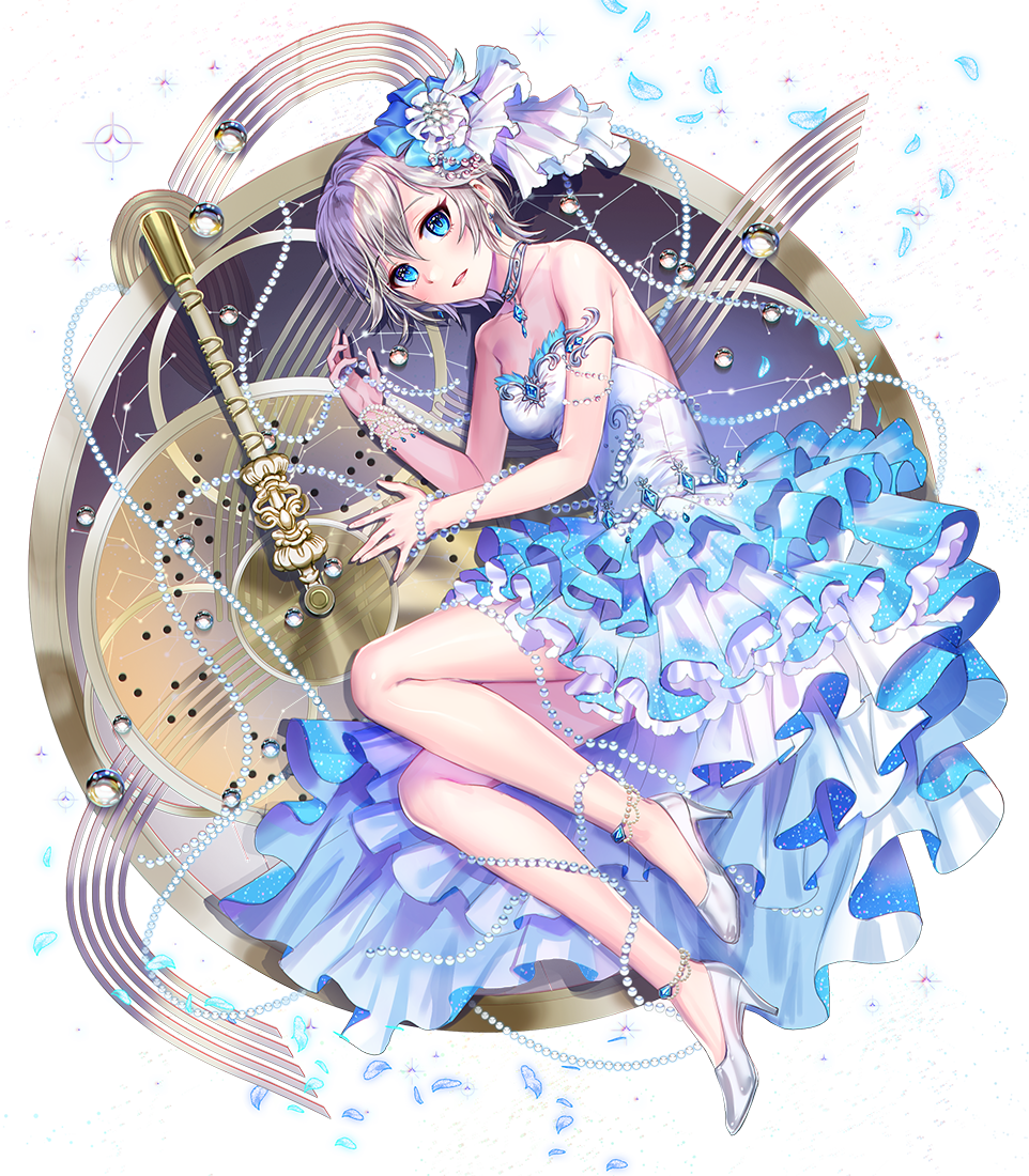 Safebooru - 1girl anastasia (idolmaster) blue eyes bracelet breasts choker cleavage collarbone ...