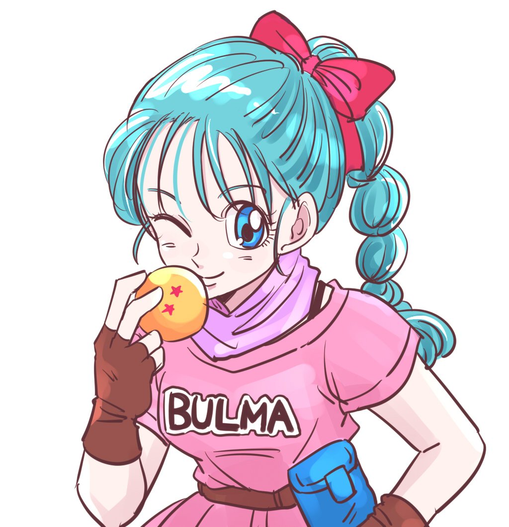 Safebooru - 1girl belt blue eyes blue hair braid bulma character name ...