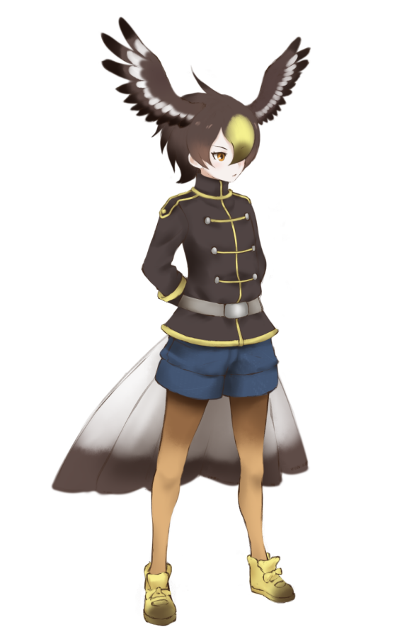 Safebooru - 1girl blonde hair feathered wings full body golden eagle ...
