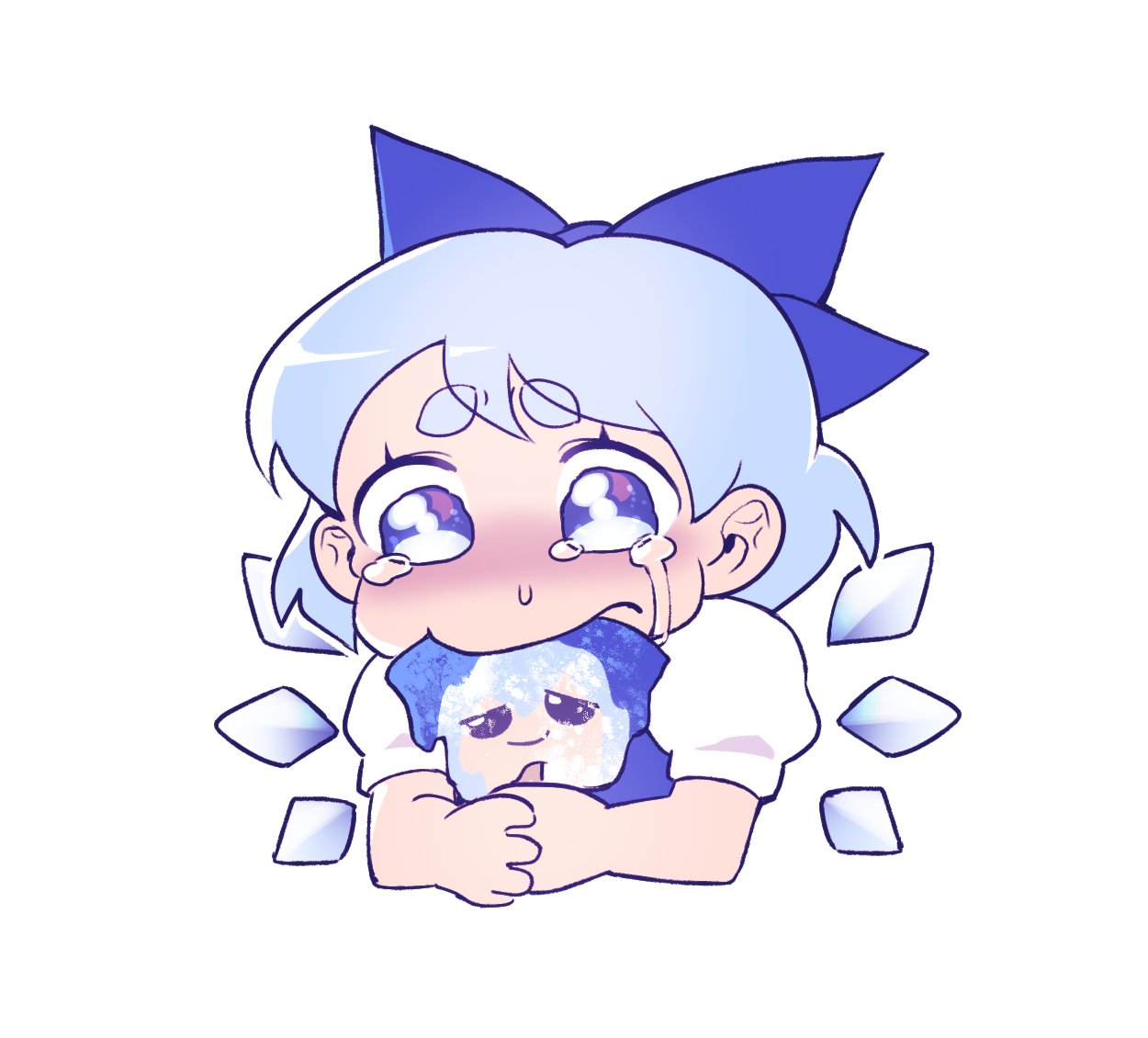 Safebooru - 1girl blue bow blue dress blue eyes blue hair blue vest bow ...