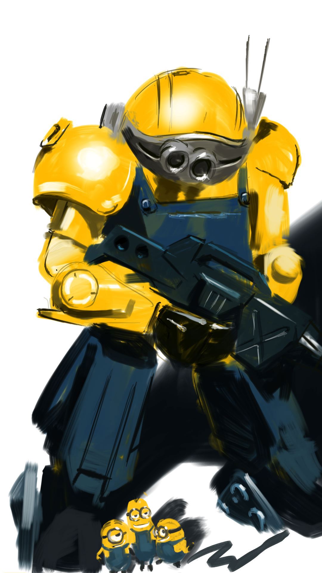 Safebooru - antennae crossover despicable me goggles gun highres ...