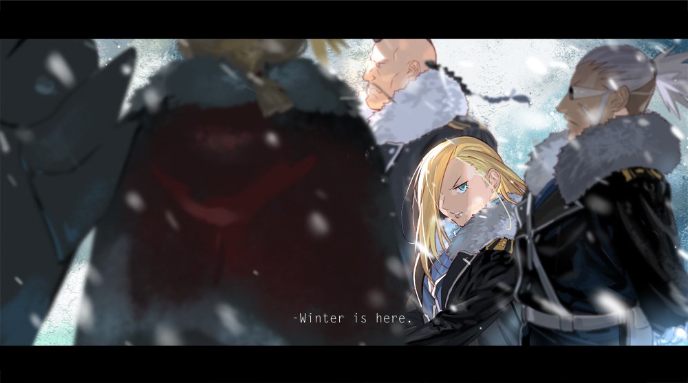 Safebooru - 1girl 4boys alphonse elric back turned beard blonde hair blue eyes braid buccaneer ...