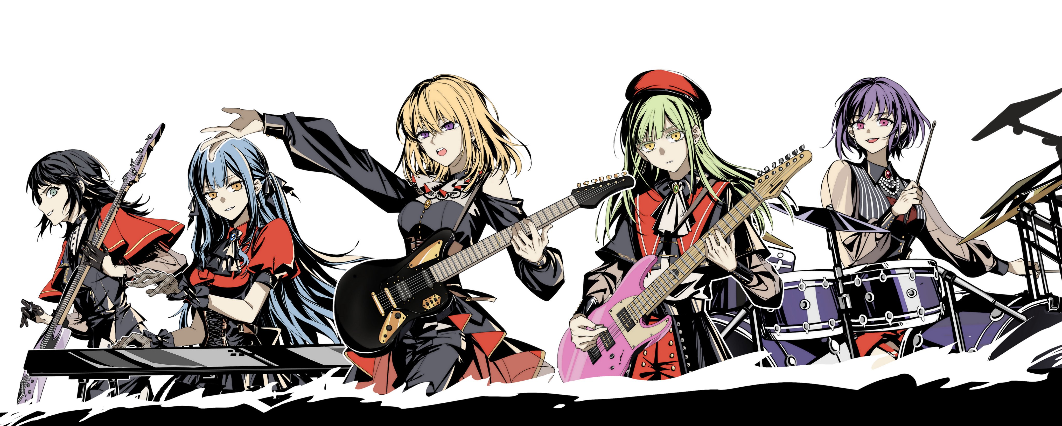 Safebooru - absurdres amoris (bang dream!) arm up ascot ave mujica (bang dream!) bang dream ...