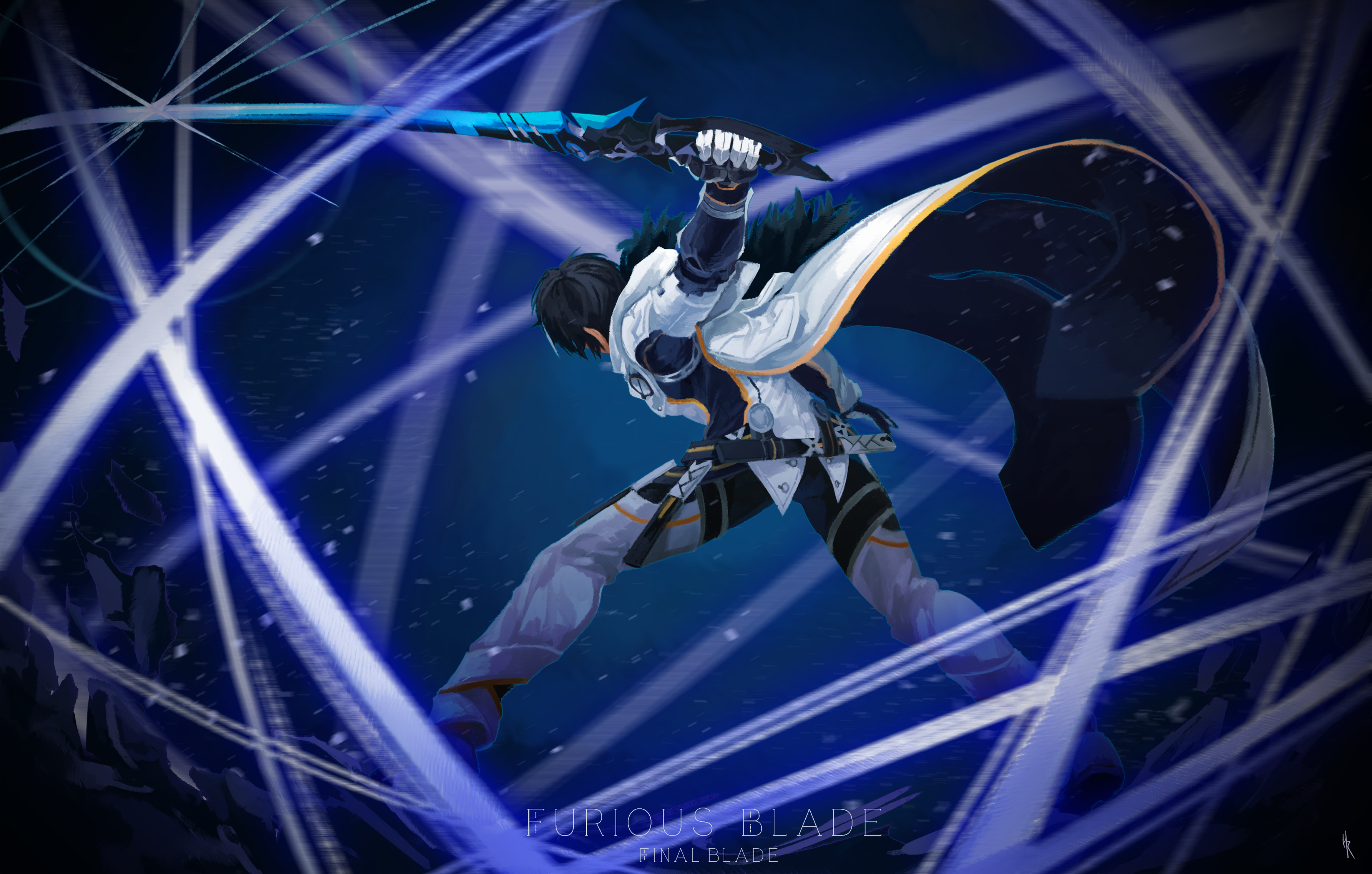 Safebooru - 1boy absurdres artist request elsword fur trim furious ...