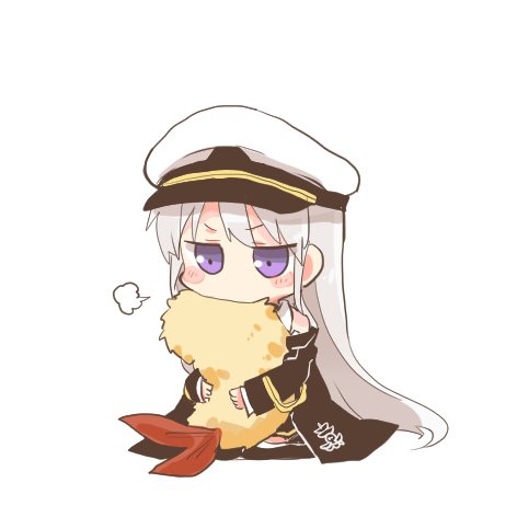 Safebooru - 1girl azur lane chibi enterprise (azur lane) food hat ...