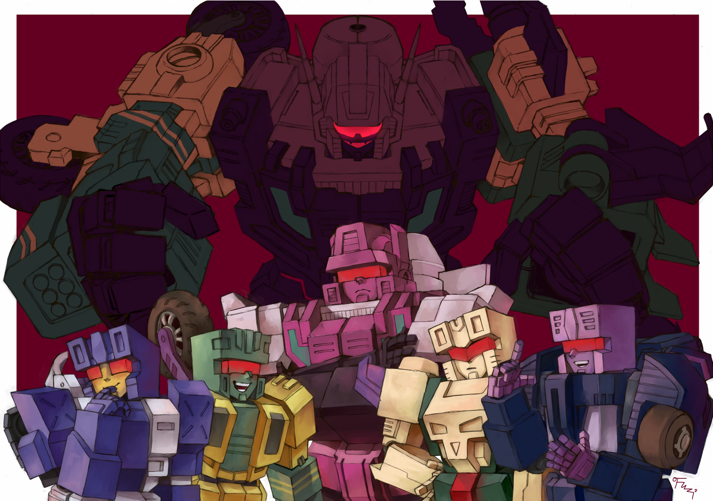 Safebooru - 5boys afterburner (transformers) autobot computron dark ...