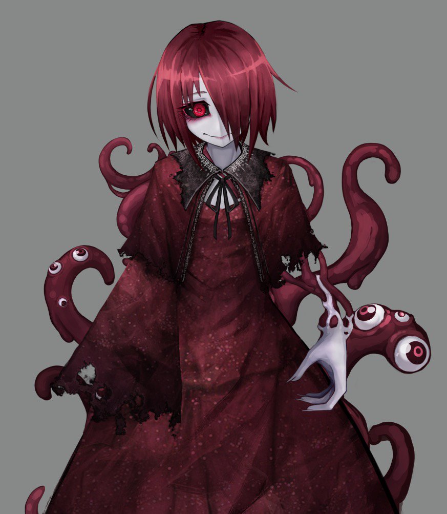 Safebooru - 1girl black sclera cape closed mouth commentary request ...