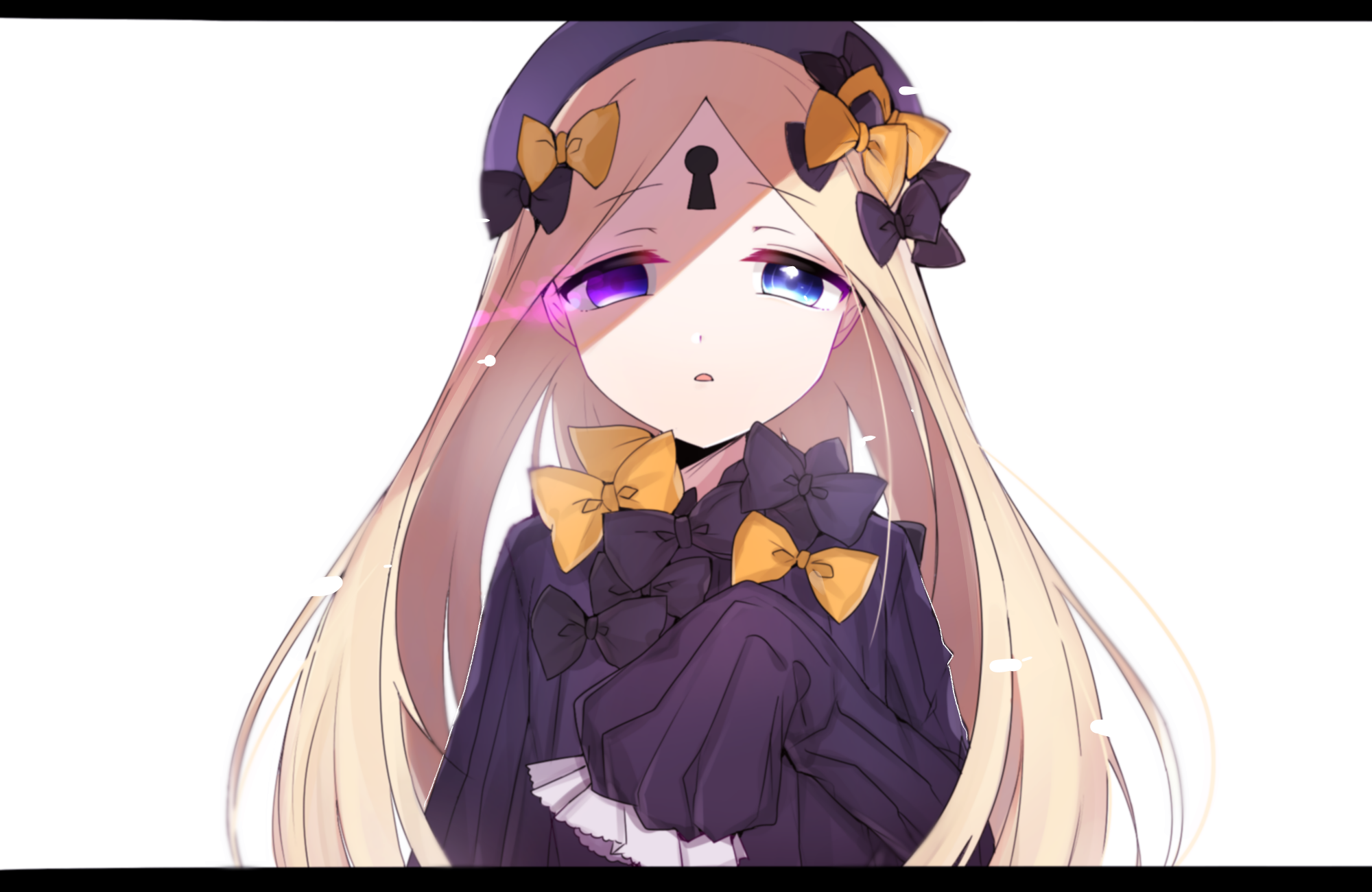 Safebooru - 1girl abigail williams (fate/grand order) bangs black bow black dress black hat ...