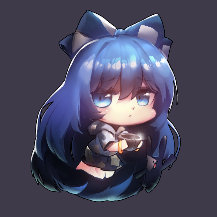 Safebooru - 1girl absurdly long hair blue bow blue eyes blue hair blue ...