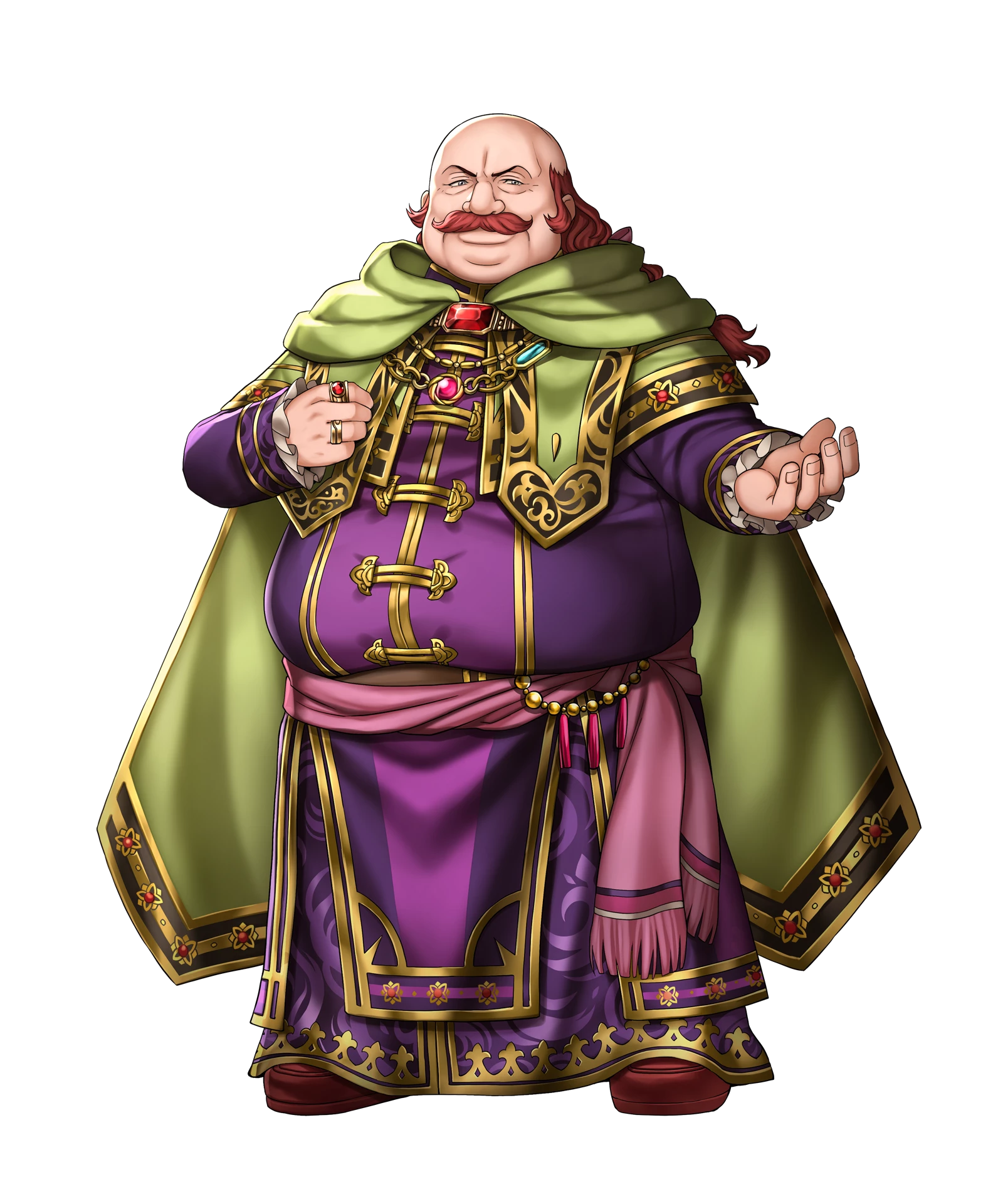 Safebooru - 1boy bald cape facial hair fat fat man fire emblem fire ...
