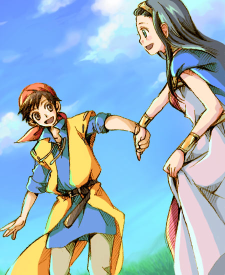 Safebooru - 1girl bad id black hair couple dragon quest dragon quest ...