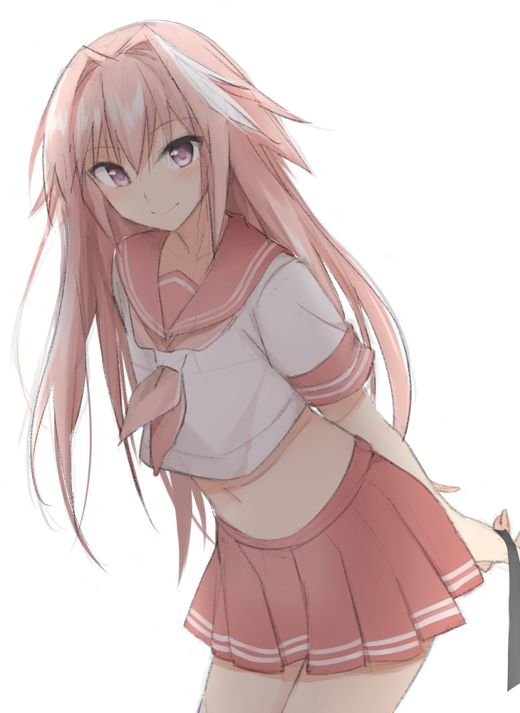 Safebooru - 1boy alternate hairstyle arms behind back astolfo (fate) bangs blush commentary ...