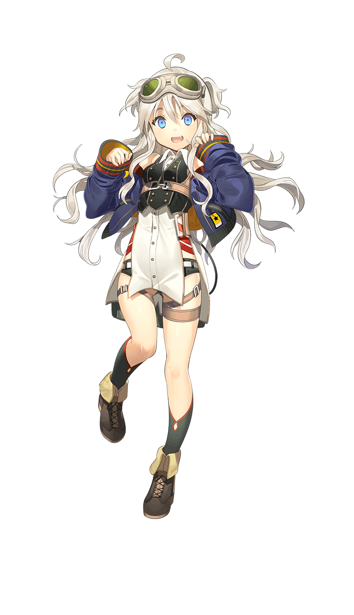 Safebooru - 1girl ahoge belt black legwear black shorts blue eyes blue jacket breasts bridget ...