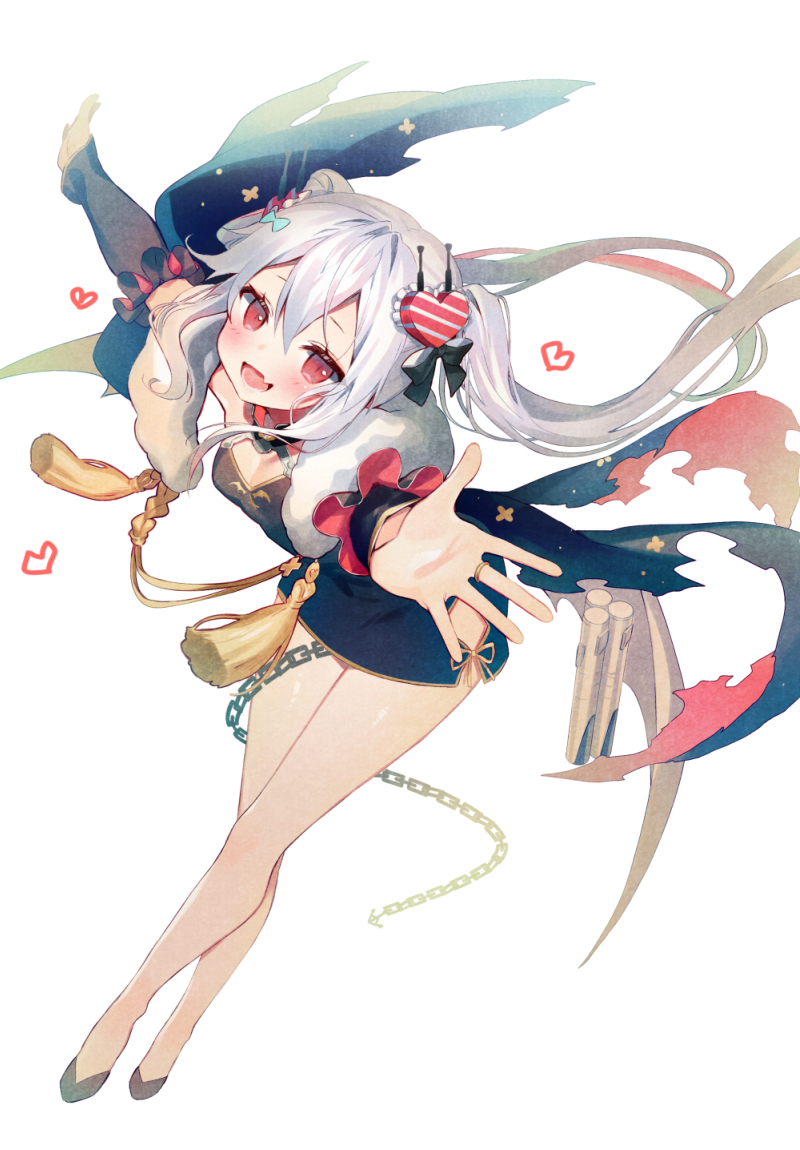 Safebooru - 1girl :d azur lane bangs bare legs black bow black dress black footwear blush bow ...