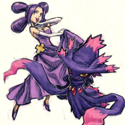 Safebooru - 1girl gym leader lowres meitei melissa (pokemon) mismagius ...