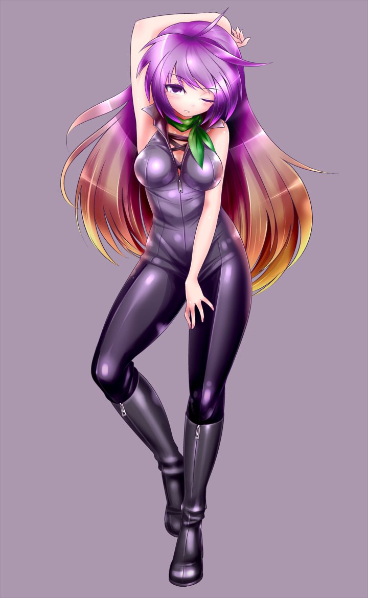 Safebooru - 1girl adapted costume ahoge armpits biker clothes bikesuit blonde hair boots breasts ...