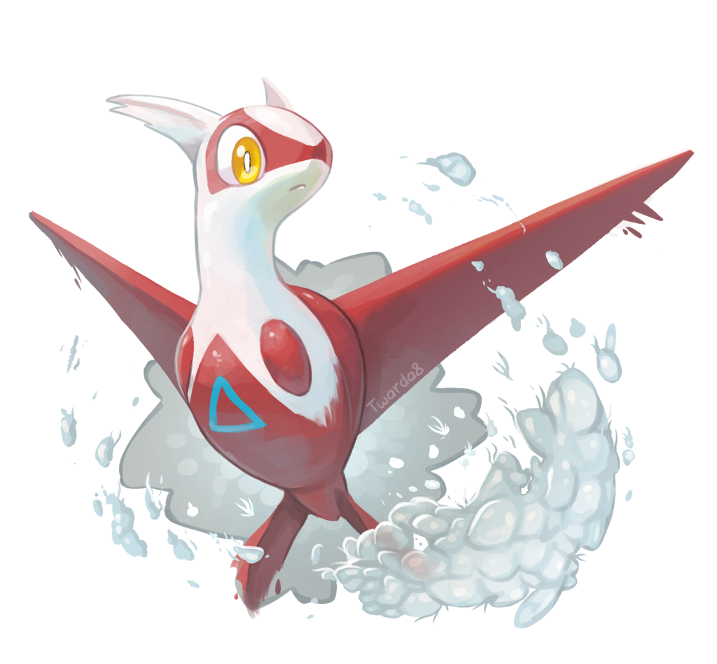 Safebooru - closed mouth commentary creature flying full body latias ...