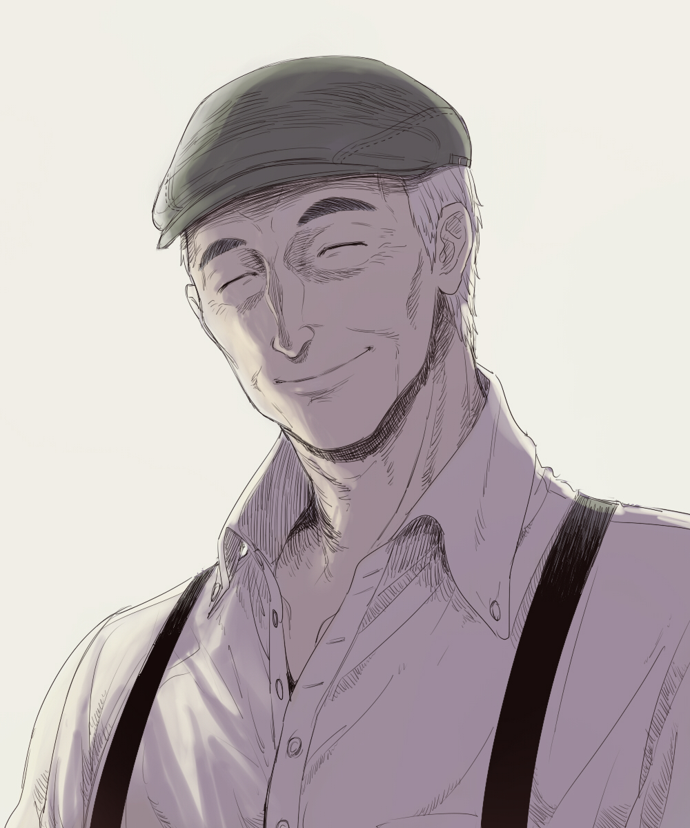 Safebooru - 1boy ajin (sakurai gamon) closed eyes flat cap hat highres ...