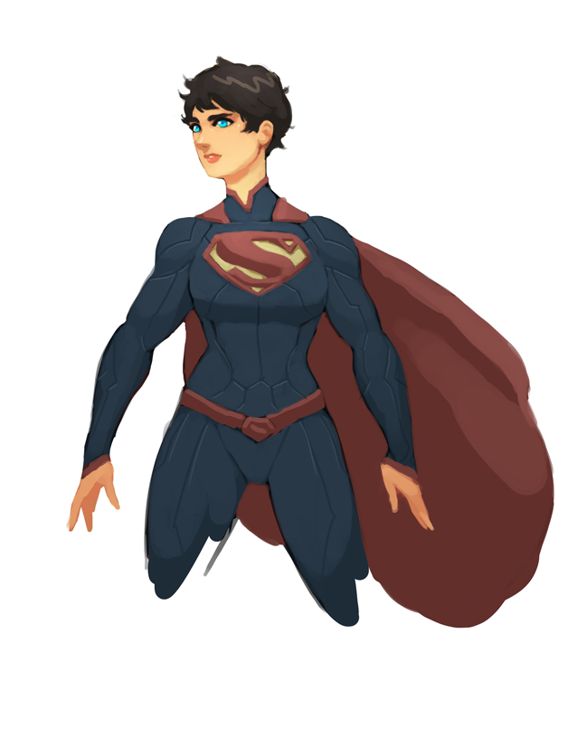 Safebooru - 1girl arthur asa blue eyes brown hair cape dc comics ...