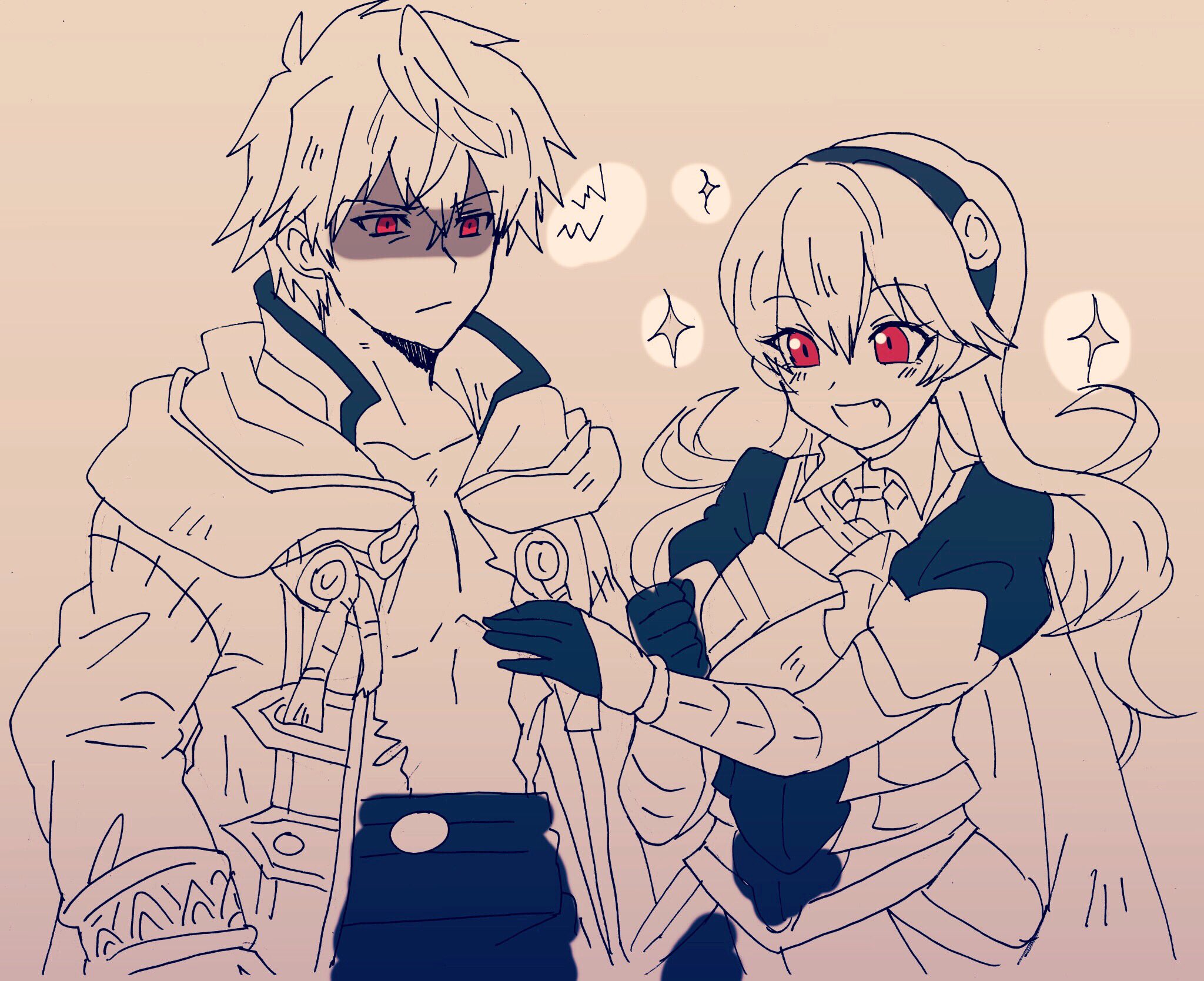 Safebooru - 1boy 1girl abs armor blush cape dark persona female my unit ...