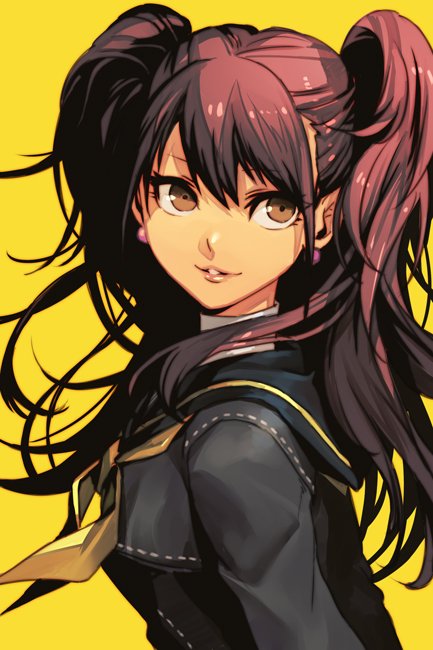 Safebooru - brown eyes brown hair earrings hankuri jewelry kujikawa ...