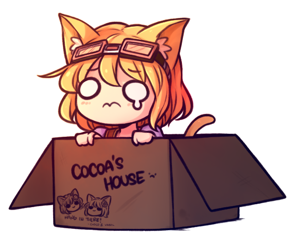 Safebooru - 1girl 3: animal ears box cat ears cat tail chibi chocolate ...