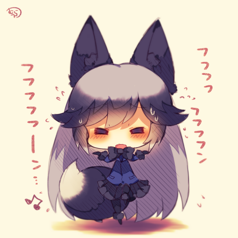 Safebooru - 1girl = = animal ears black bow black gloves black hair black legwear black skirt ...
