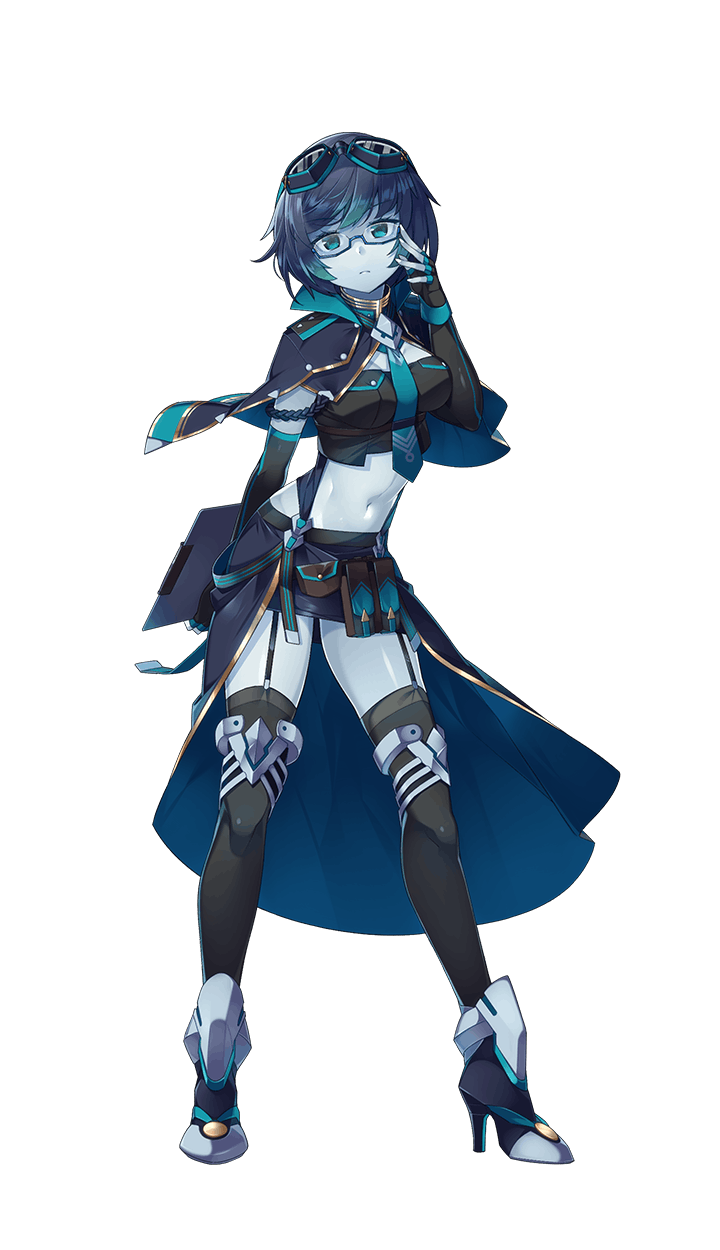 Safebooru 1girl Blue Eyes Blue Hair Blue Skin Breasts Capelet Closed 1152