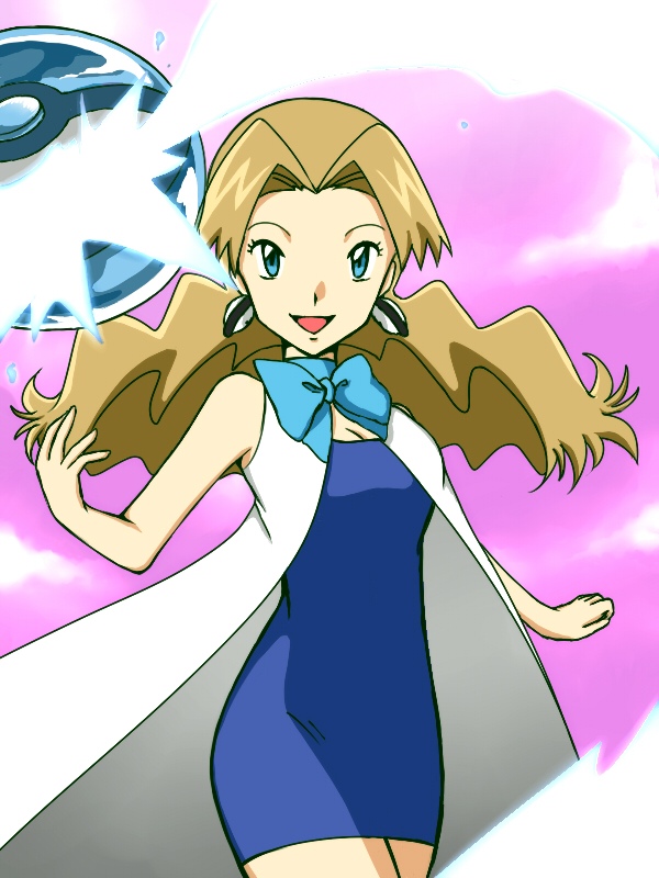 Safebooru - 1girl :d blue dress blue eyes bow breasts brown hair ...