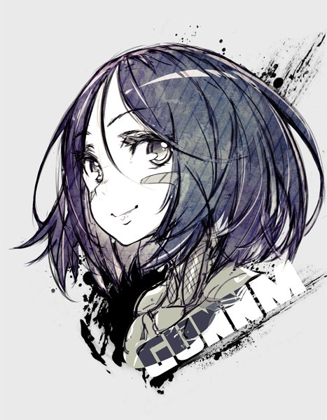 Safebooru - cyborg gally greyscale gunnm hong (white spider) lips ...