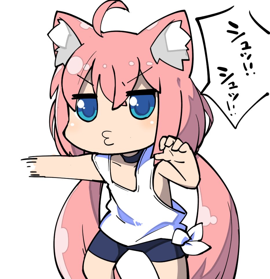 Safebooru - 1girl ahoge animal ears bangs bare arms bare shoulders bike shorts black choker ...