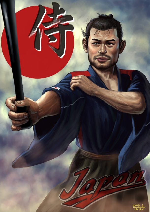 Safebooru - baseball baseball bat black hair hakama haori japanese ...