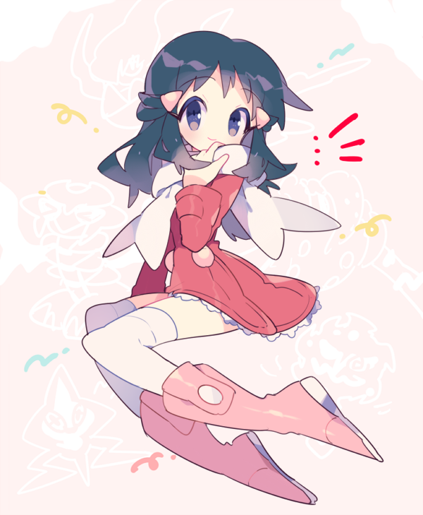 Safebooru - 1girl bangs blue eyes blush boots closed mouth coat darkrai ...