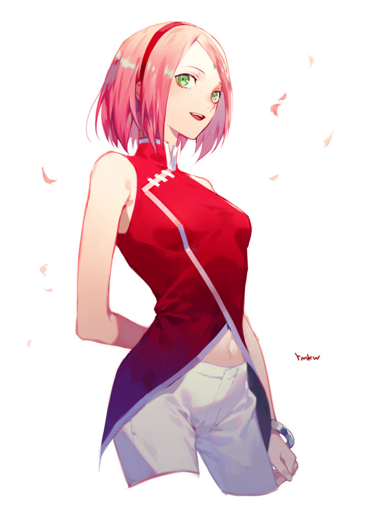 Safebooru - 1girl :d arm behind back bare shoulders china dress chinese ...