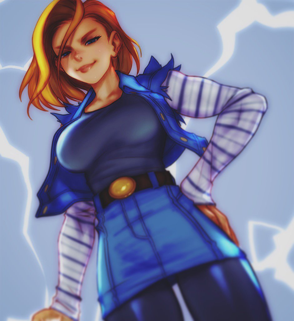 Safebooru 1girl Android 18 Asymmetrical Hair Black Legwear Blonde 4085