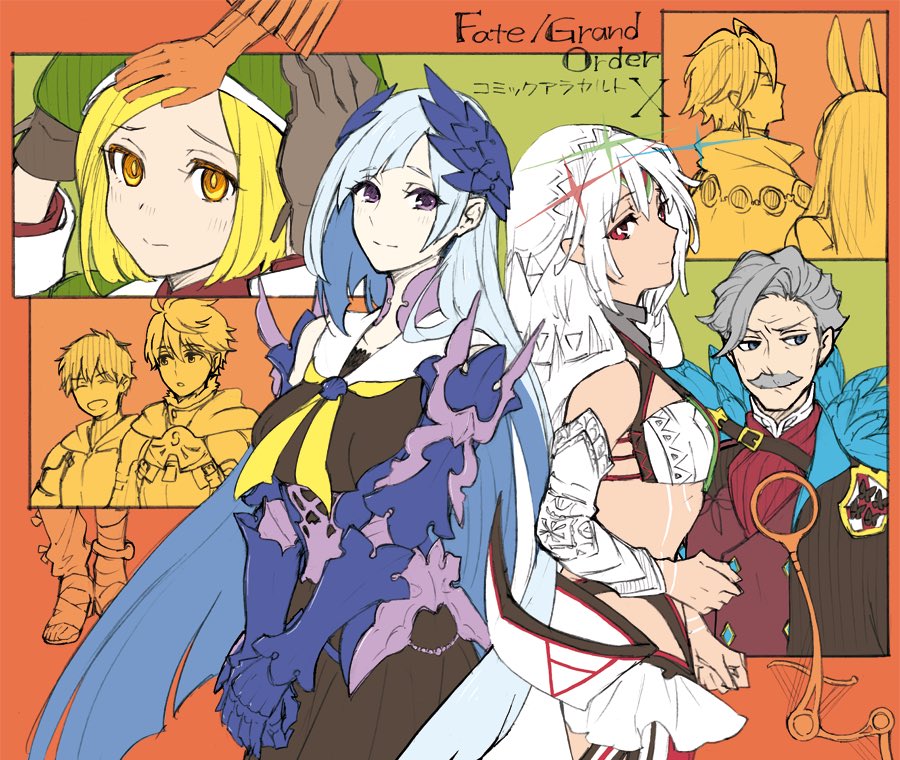 Safebooru - 4boys 4girls altera (fate) animal ears arash (fate) armor ...