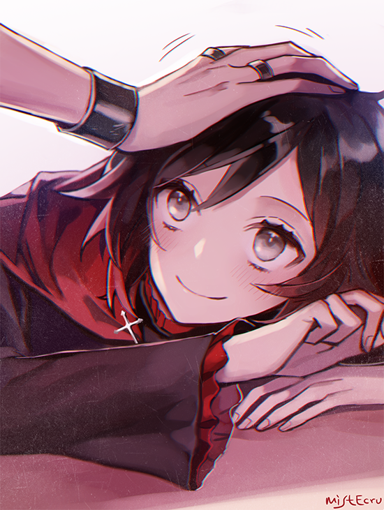 Safebooru - 1boy 1girl blush bracelet cross ecru grey eyes happy ...