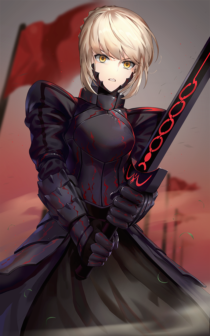 Safebooru - 1girl armor armored dress artoria pendragon (all) bangs battlefield blonde hair ...