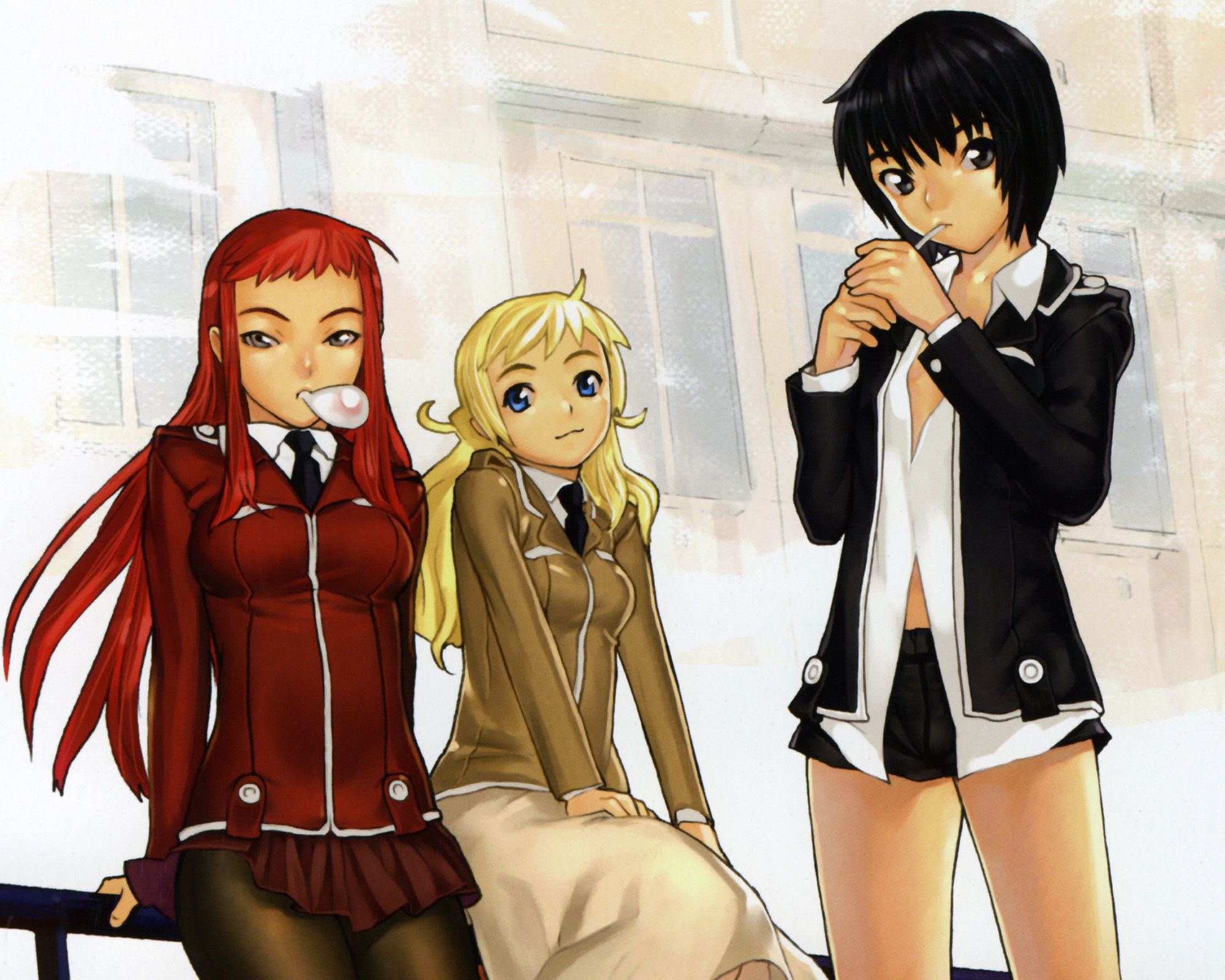 Safebooru - cigarette hakua ugetsu kagano ai lith rin (mahou shoujo ai) tagme | 24551